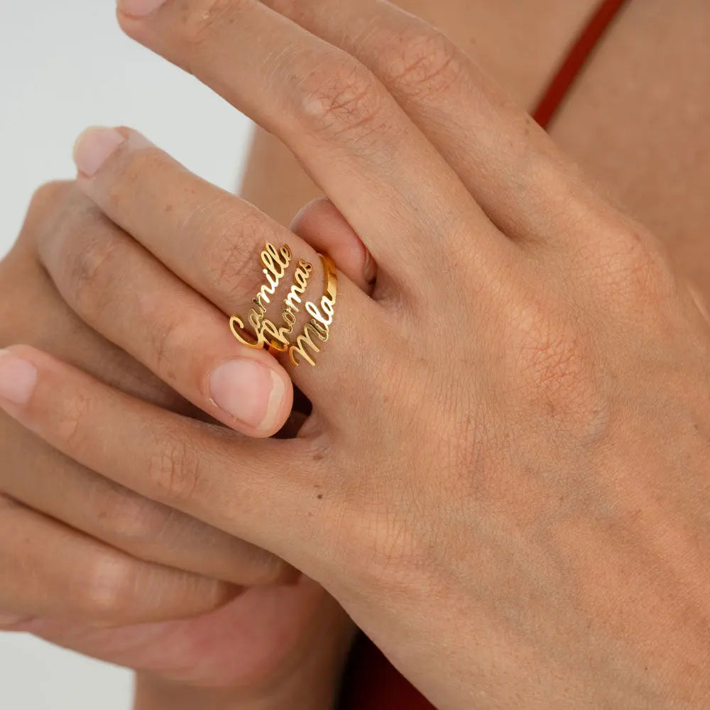 Bague Deux à Trois Prénoms Personnalisée Mila Sola